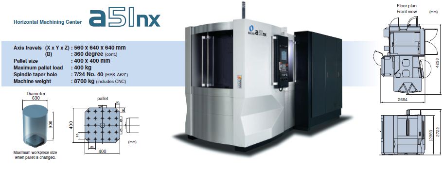 Horizontal Machining Centres (HMC) Makino a51nx romania